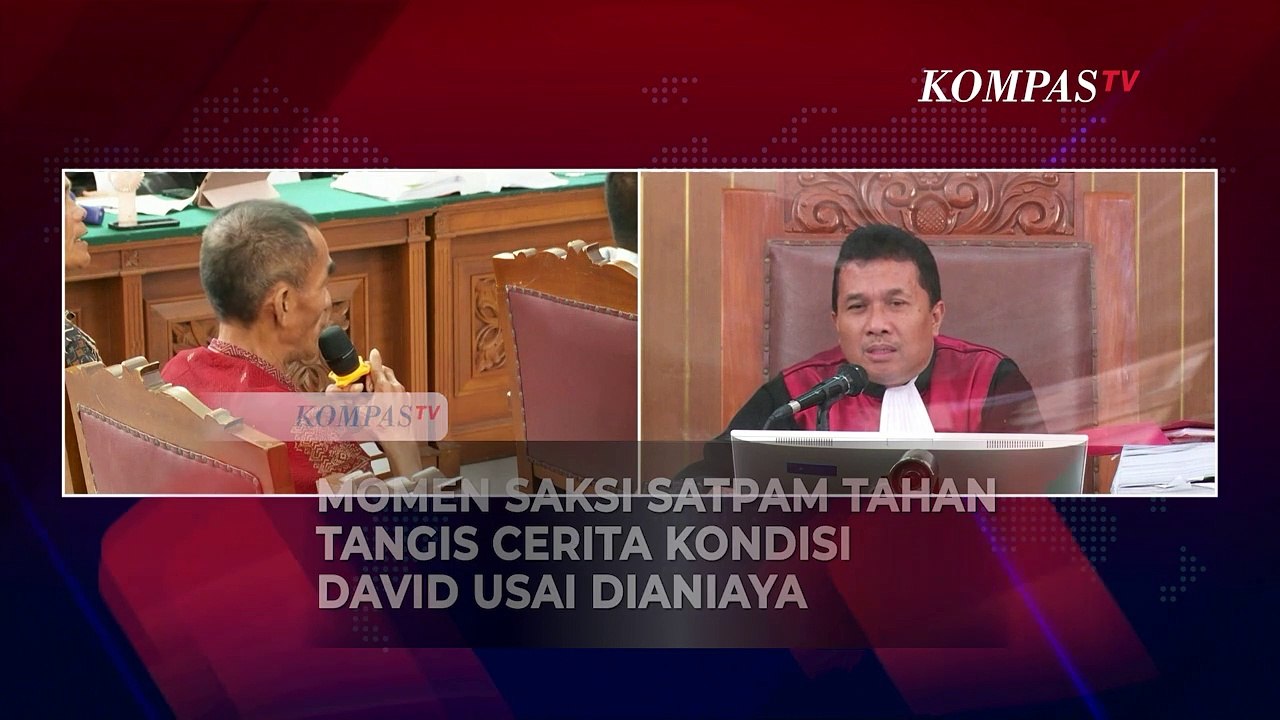Momen Saksi Satpam Tahan Tangis Cerita Kondisi David Usai Dianiaya Mario Dandy - Video Dailymotion