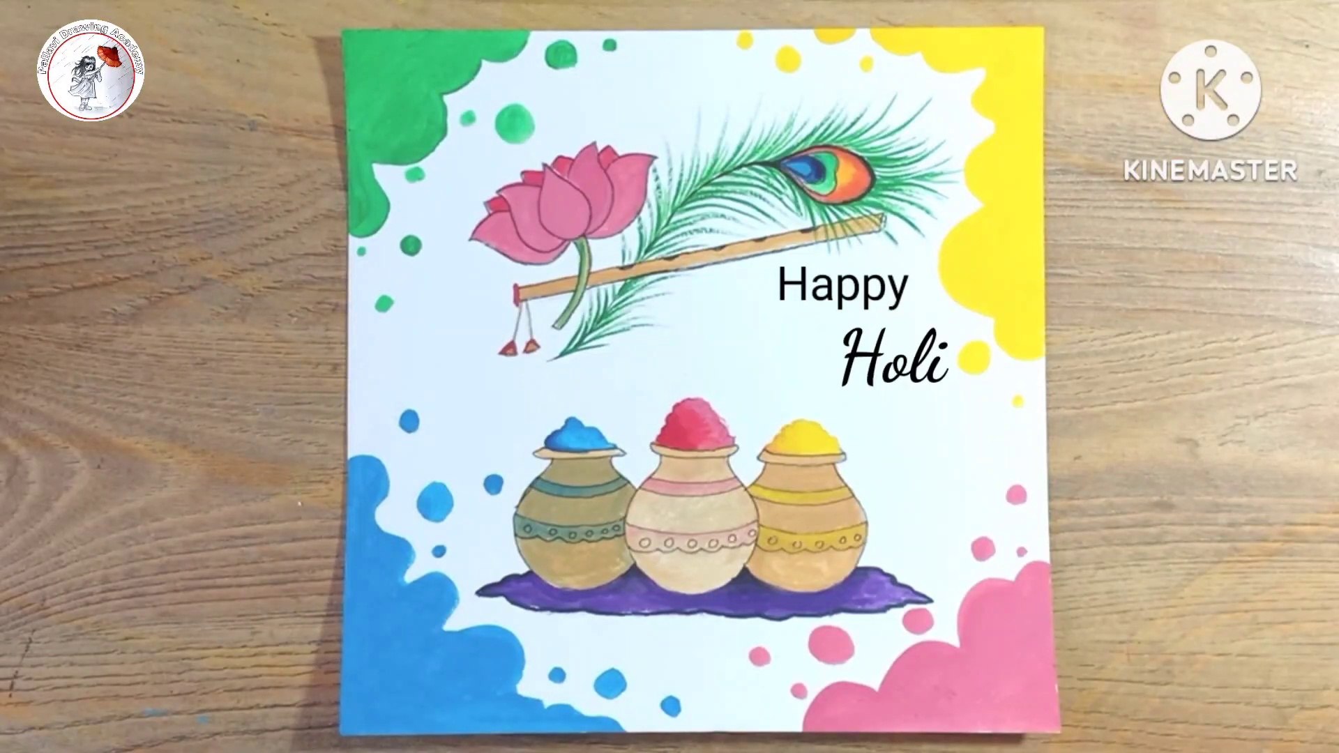 How To Draw Holi Pictures For Kids