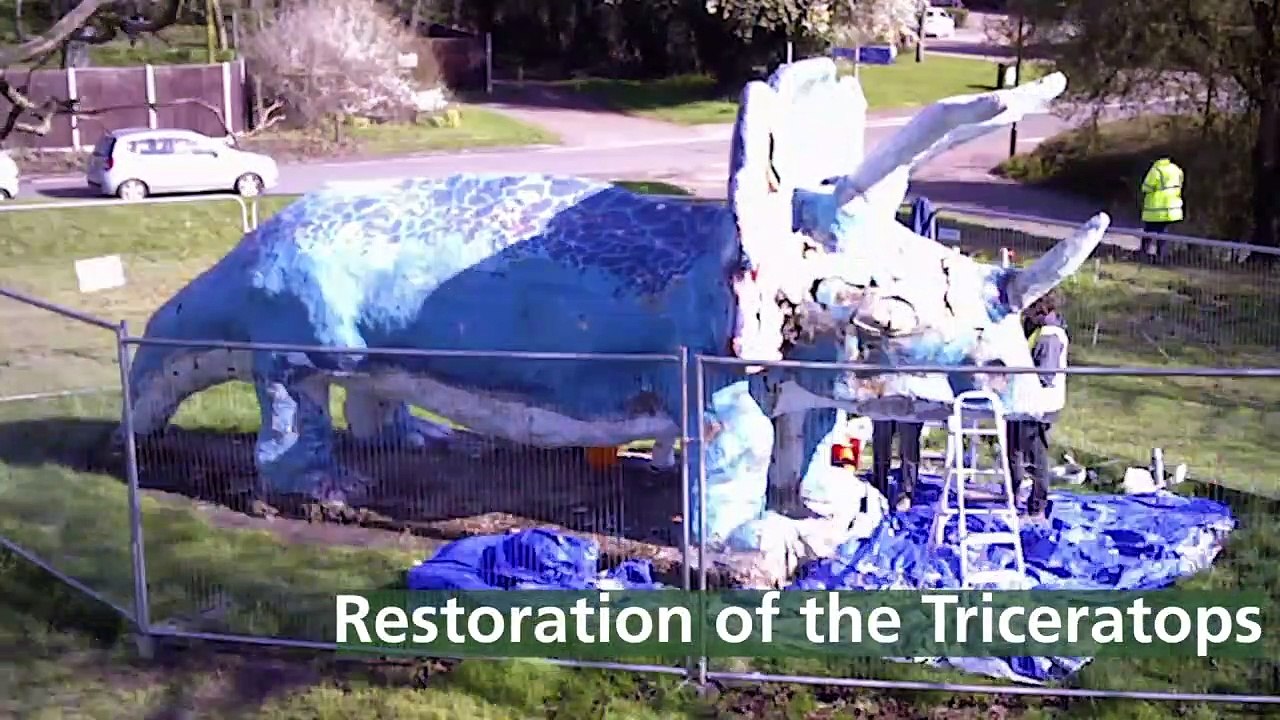Time lapse video shows transformation of famous dinosaur in Milton ...
