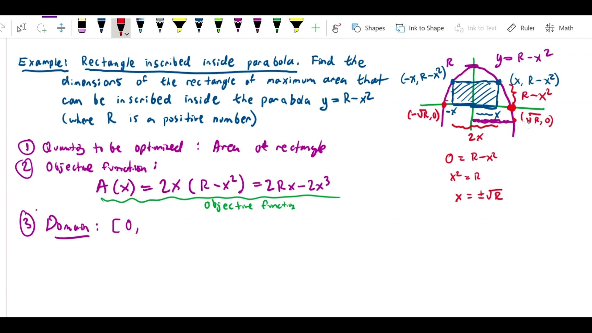 5 What Is The Area Of A Parabola Inscribed In A Rectangle