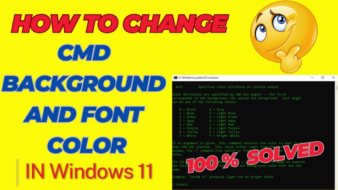 How to Change Command Prompt Background and Font Color - video Dailymotion