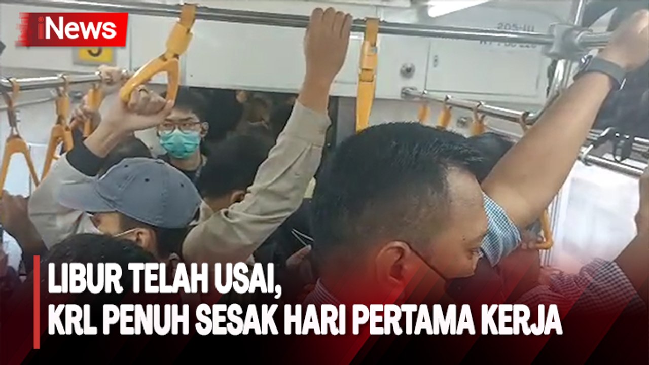 KRL Relasi Bogor - Jakarta Kota Penuh Sesak Hari Pertama Kerja - Video ...