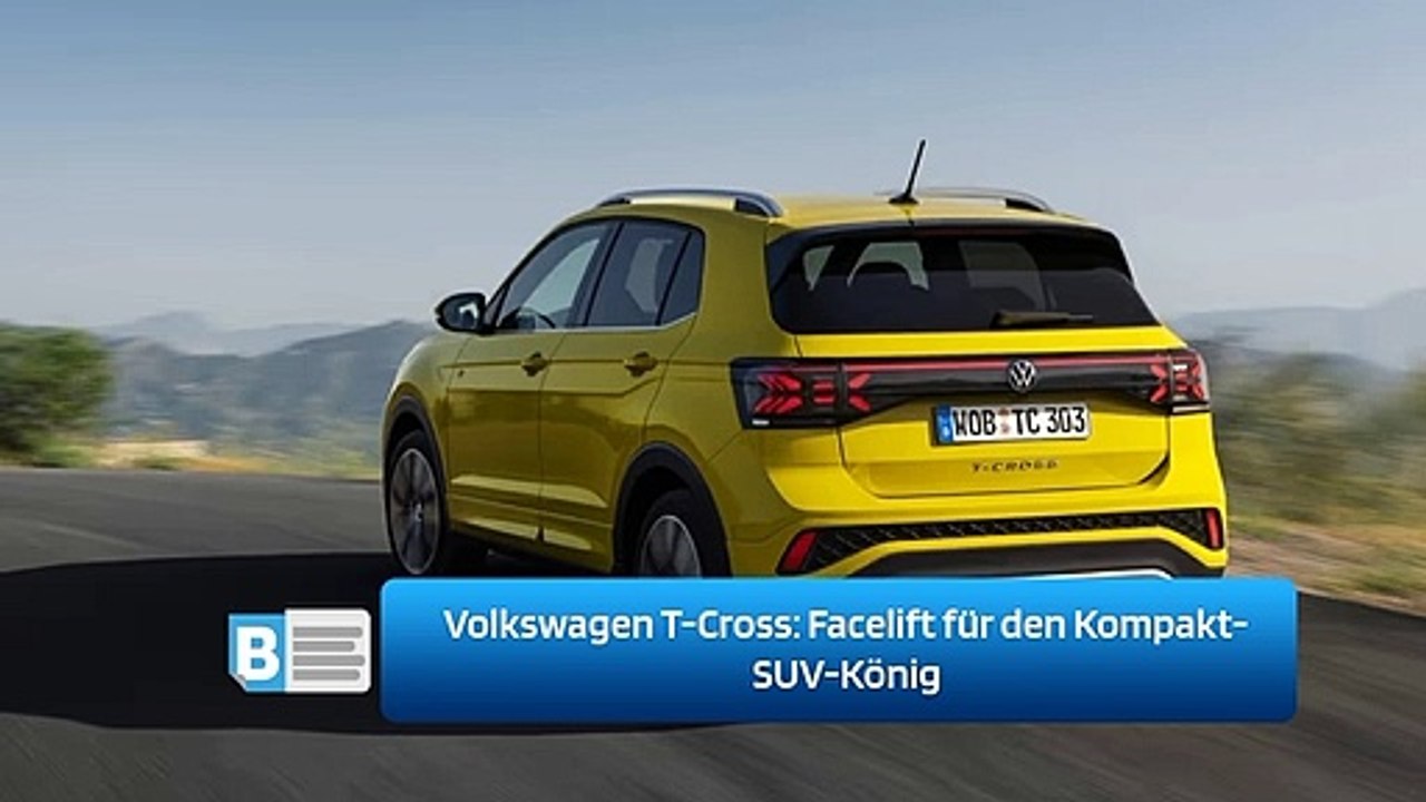 Volkswagen T-Cross: Facelift für den Kompakt-SUV-König - video Dailymotion