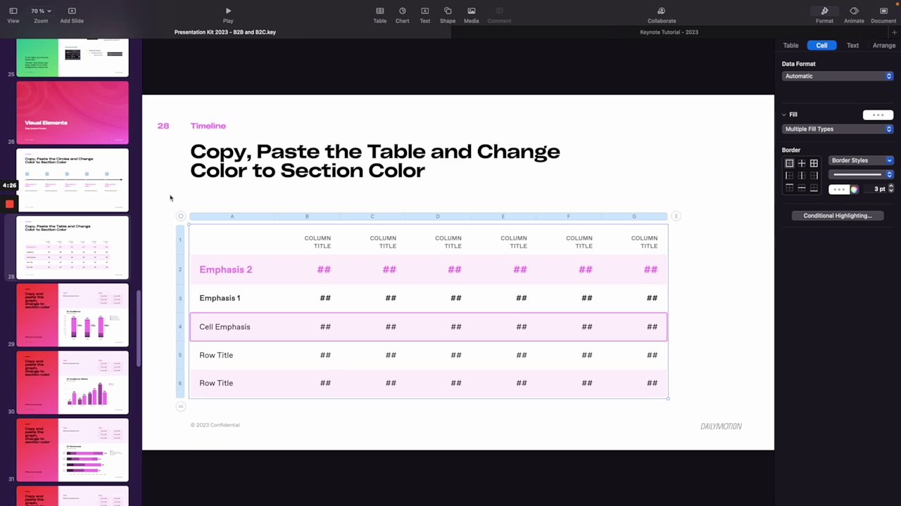 Editing Tables in Keynote_ Tips and Tricks - video Dailymotion