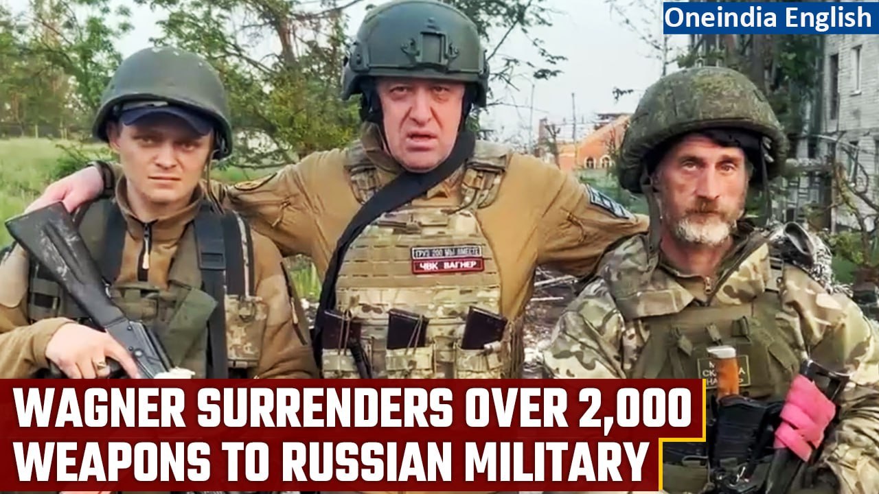 Russia says Wagner mercenaries surrendered tanks and other weapons ...