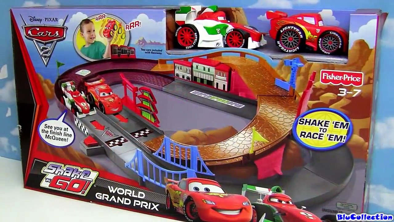 Shake n Go Speedway Track Playset CARS 2 Disney Pixar Lightning McQueen ...