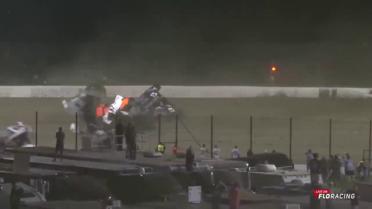 Sprint Cars Eldora 2023 Start Huge Crash Larson Massive Pile Up - Vidéo ...