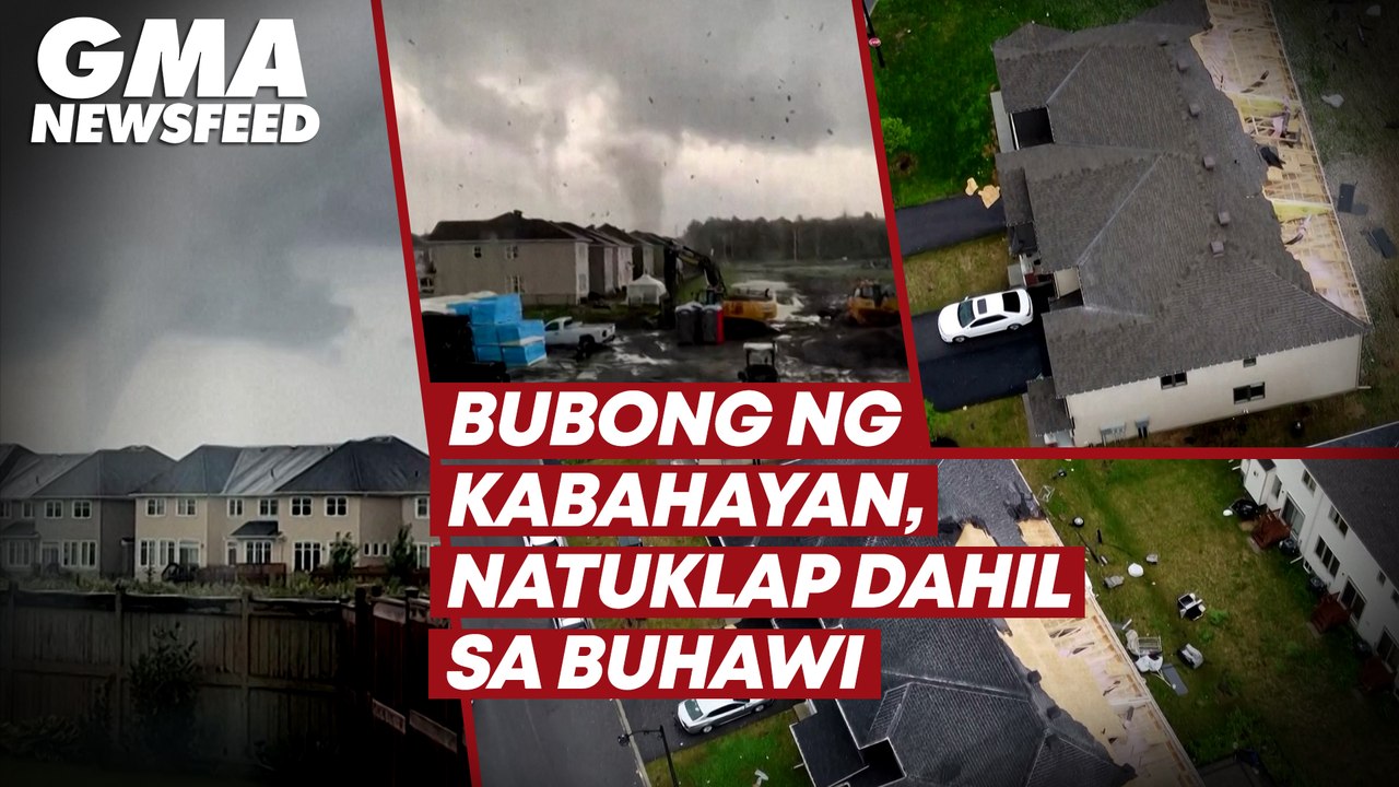 Bubong ng kabahayan, natuklap dahil sa buhawi | GMA News Feed - video Dailymotion
