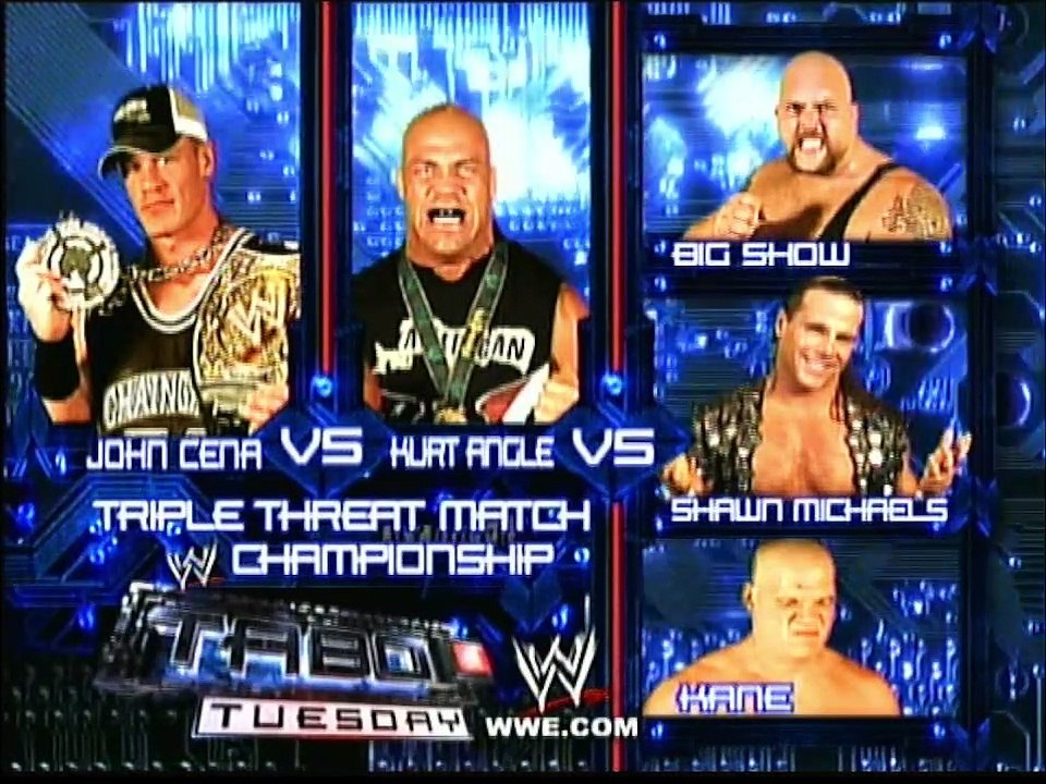 WWE Taboo Tuesday 2005: John Cena vs. Kurt Angle vs. Shawn Michaels ...