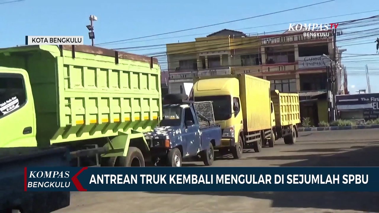 Antrean Truk Kembali Mengular di Sejumlah SPBU - Video Dailymotion