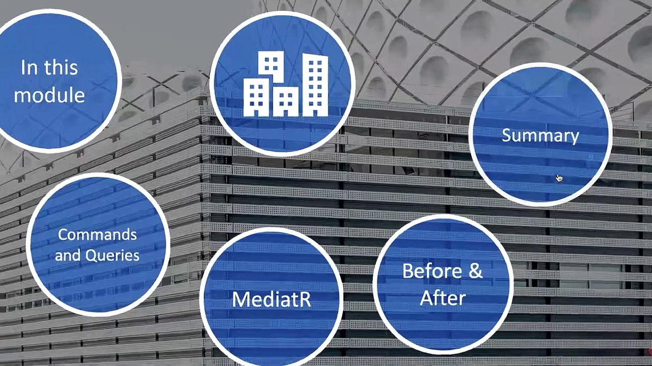 Building a CRUD application in .Net Core using the CQRS - Summary of section 4 - video Dailymotion