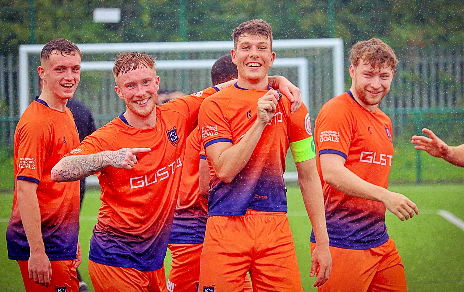 Football derby sees fans out in force despite dismal weather