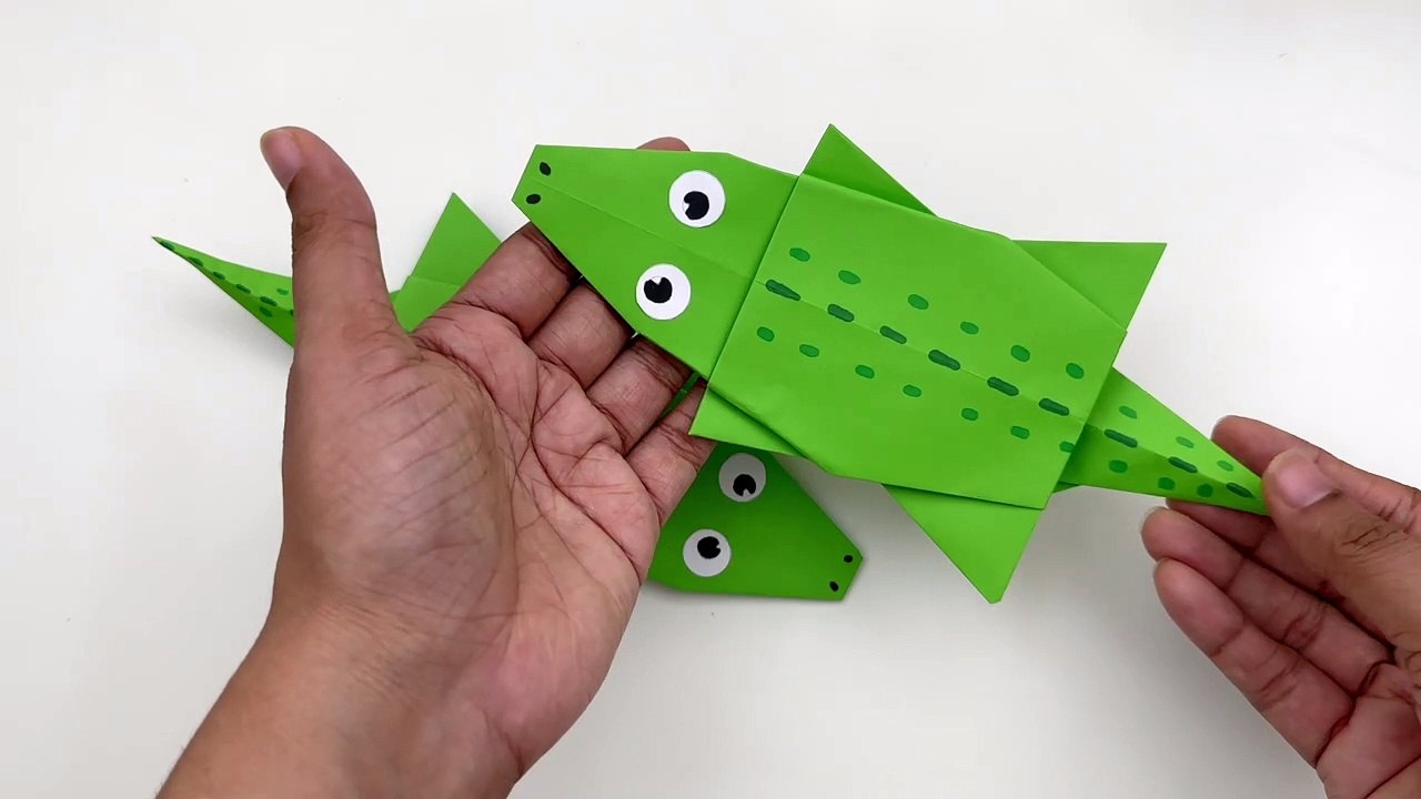 Moving Paper Crocodile | Easy Paper Toys | How To Make Paper Crocodile ...