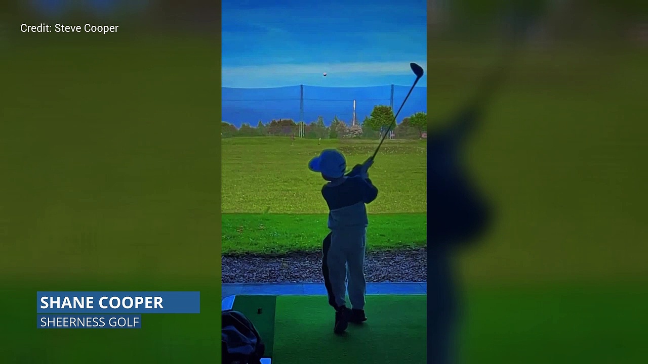 Sheerness golfing prodigy Shane Cooper in action