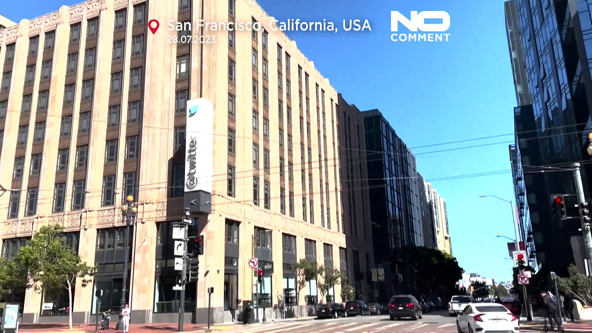 WATCH: New logo appears on top of Twitter HQ in San Francisco