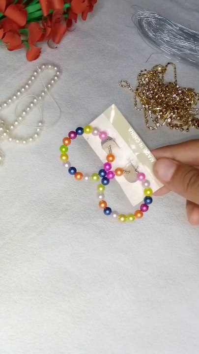 diy multi colour hoops _ jewelry _youtubeshorts _shorts _art ...