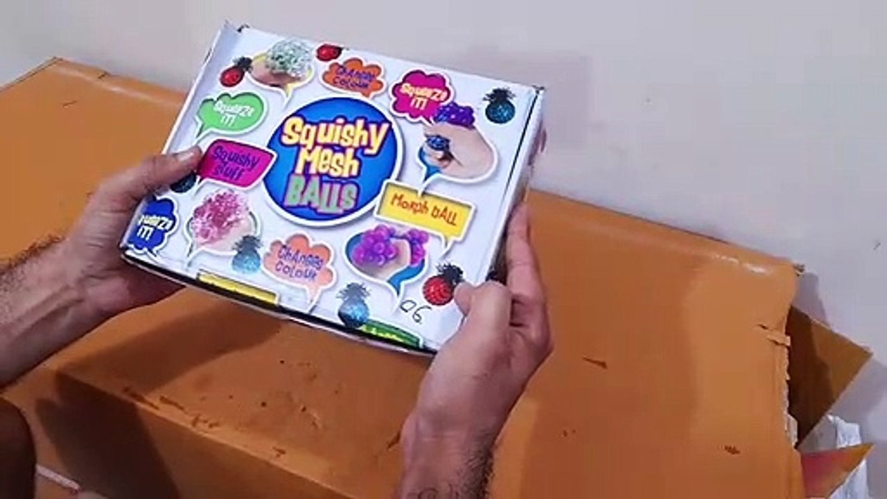 Unboxing and Review of Squishy Stress Balls for Kids Orbeez Stress Ball ...