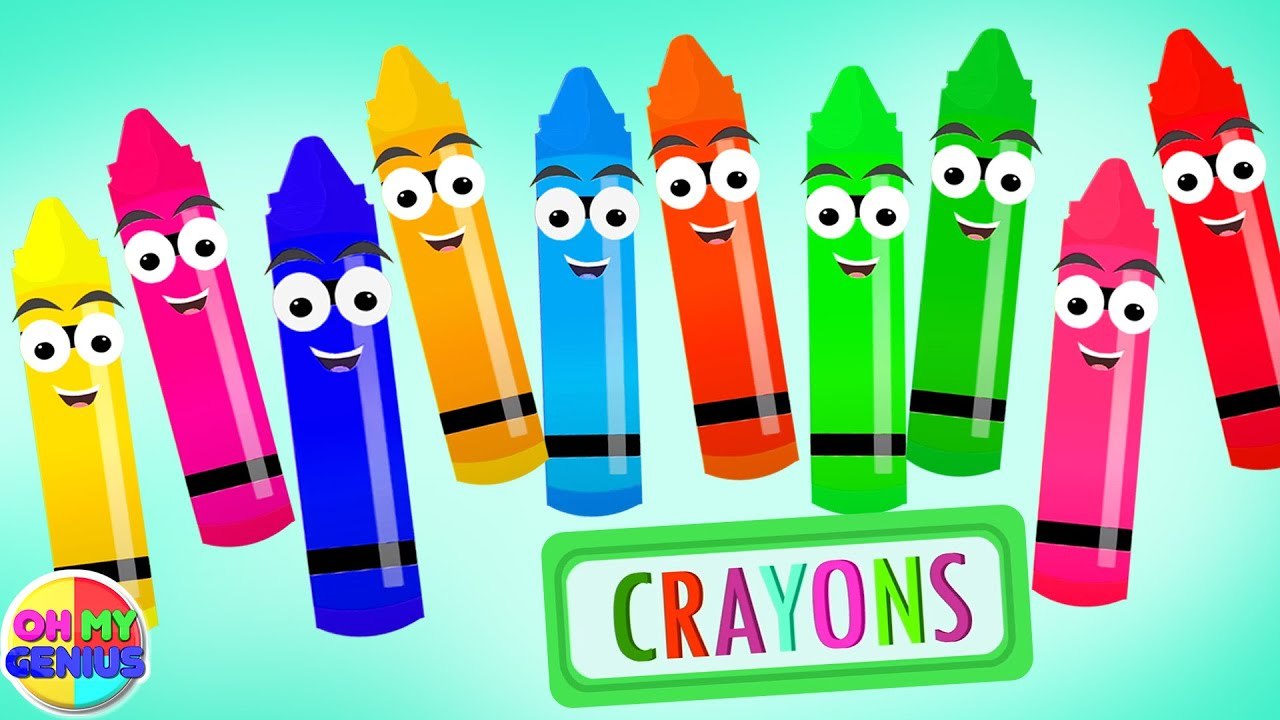 Crayons Ten In The Bed - Nursery Rhyme And Learning Video For Babies ...