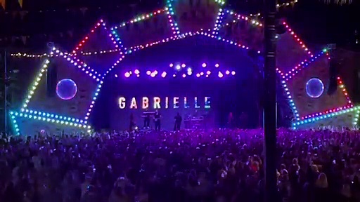 Gabrielle on stage in Margate