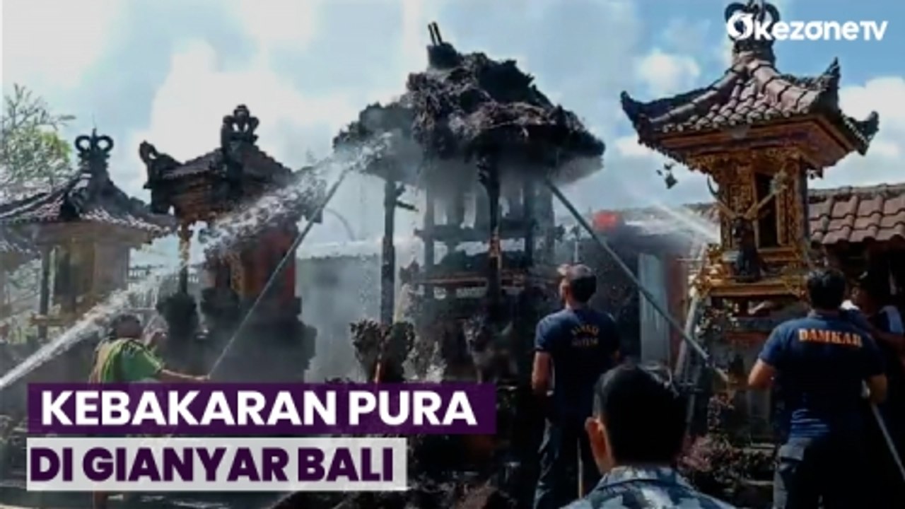 Diduga Akibat Api Dupa Persembahyangan, Bangunan Pura di Gianyar Bali ...