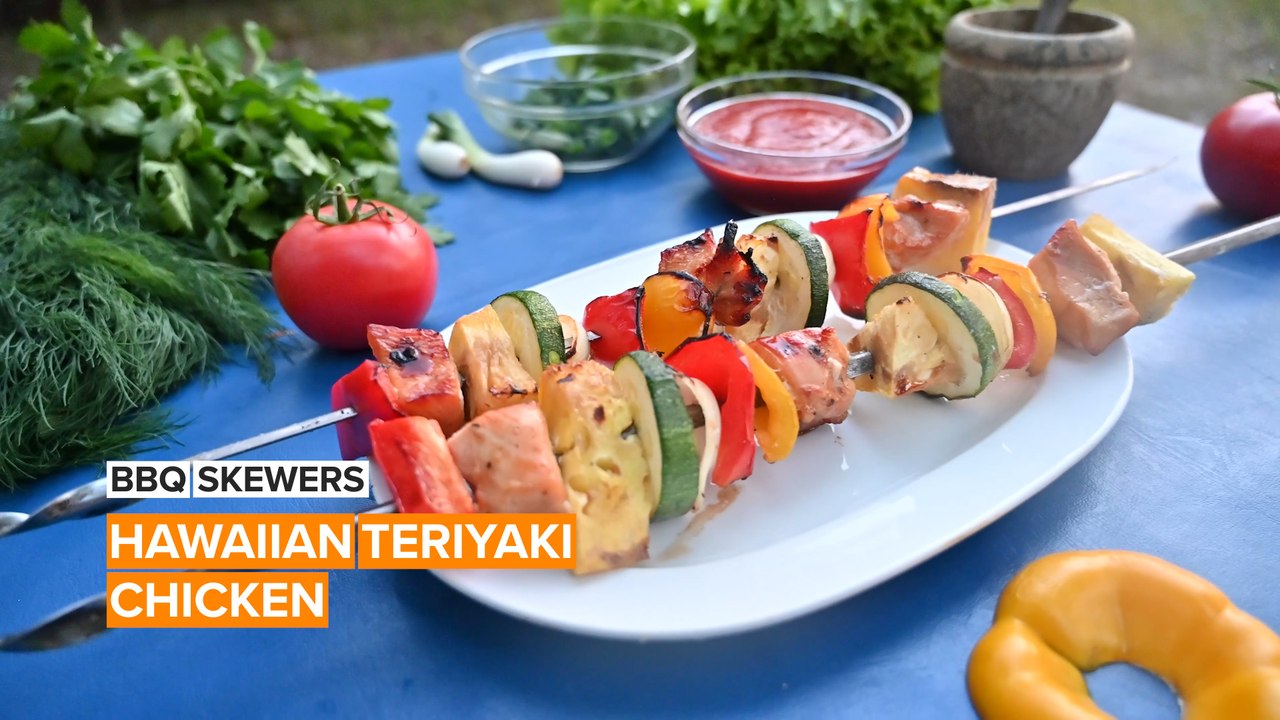 Did somebody say BBQ? Hawaiian teriyaki chicken skewers - video Dailymotion