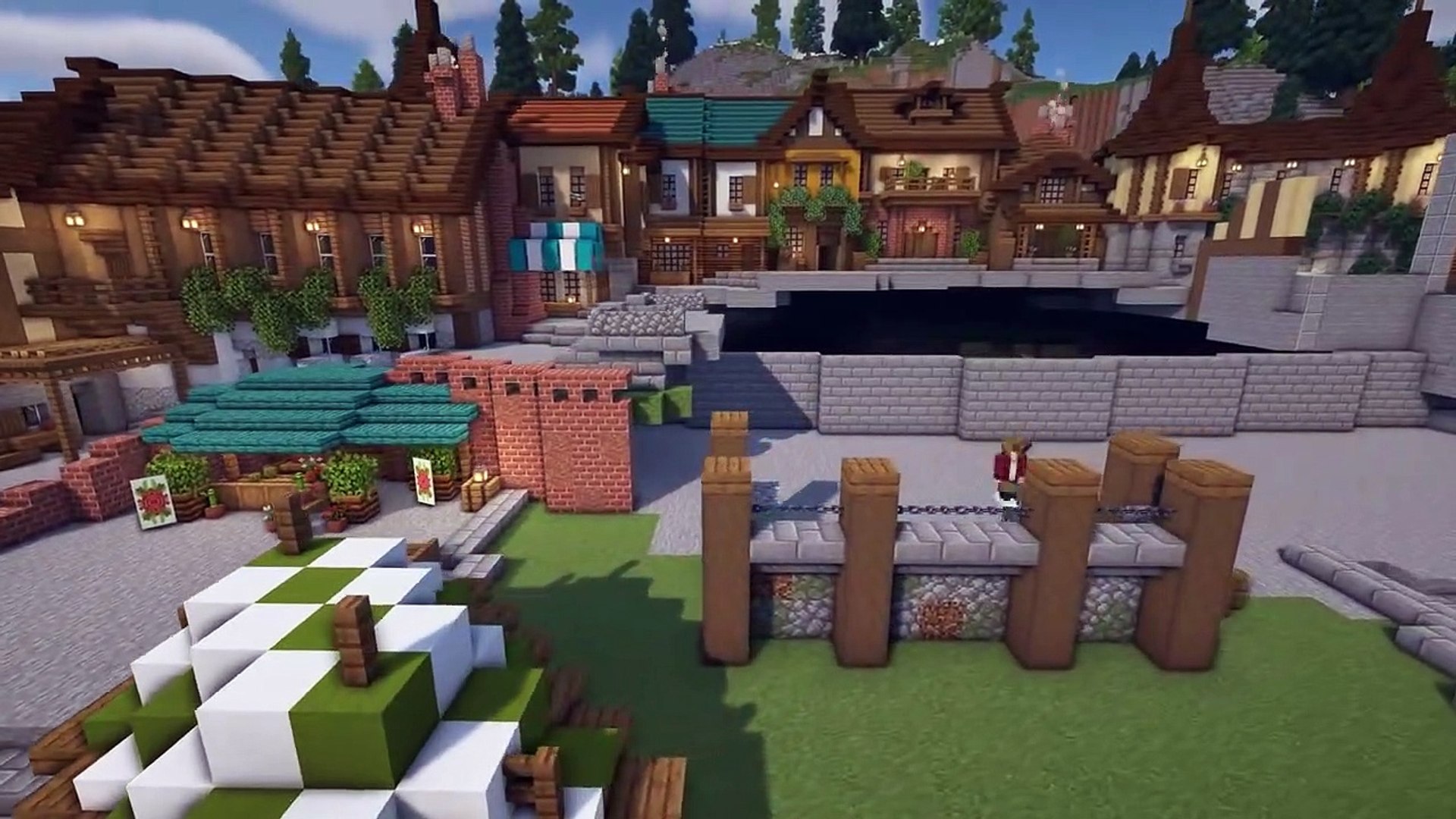 Medieval Town Square Minecraft
