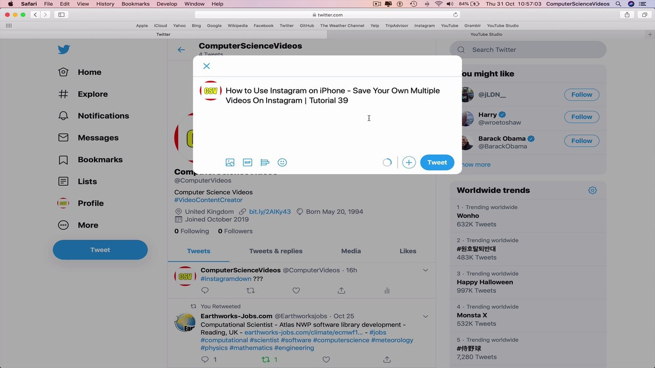 How to USE Twitter on a Computer - Tweet a YouTube Video Link ...