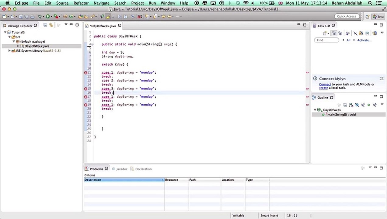 PROGRAMMING IN JAVA using Eclipse - Tutorial 3 | Switch Statement - video Dailymotion