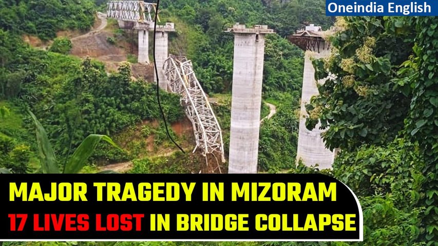 17 Dead As Under-Construction Rail Bridge Collapses In Mizoram - Oneindia News