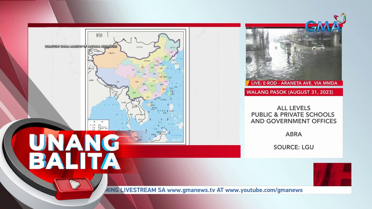 Bagong mapa ng China na may "10-dash line" sa South China Sea ...