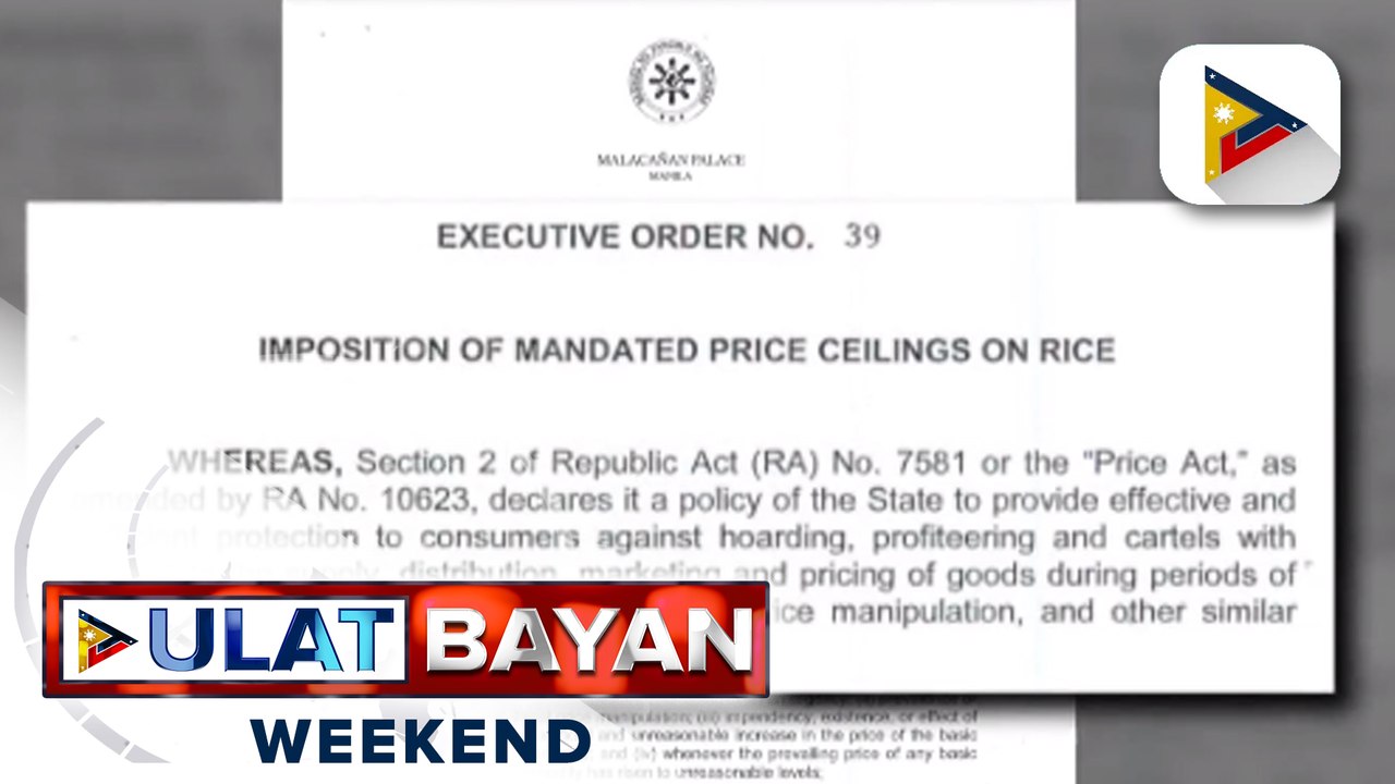 Ilang senador, kinatigan ang pagpapatupad ni PBBM ng EO 39 o price ...