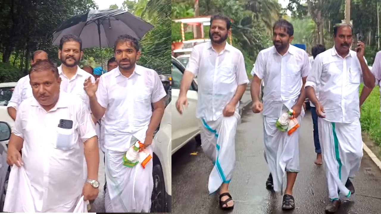 പെരുമഴയത്ത് തണുത്ത് വിറച്ച് പ്രചരണം തുടർന്ന് ചാണ്ടി | Chandy Oommen ...