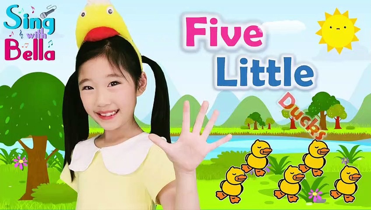 Five Little Ducks with Actions and Lyrics _ Kids Action Song _ Children ...