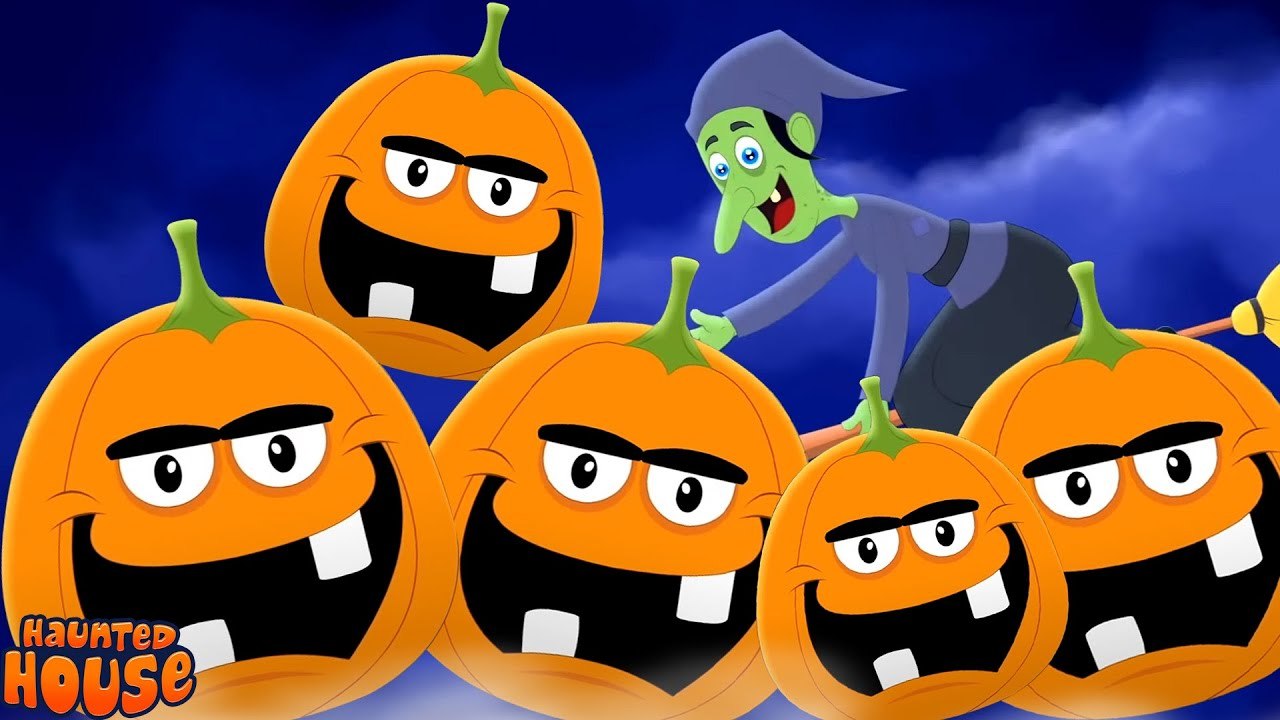 Five Little Pumpkins, Halloween Cartoon Video & Spooky Rhyme For Kids ...