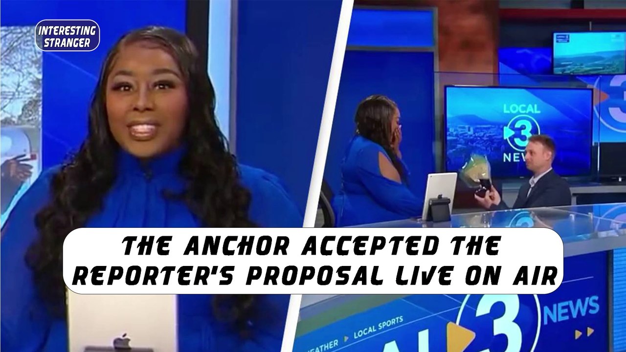 The anchor accepted the reporter's proposal live on air ...