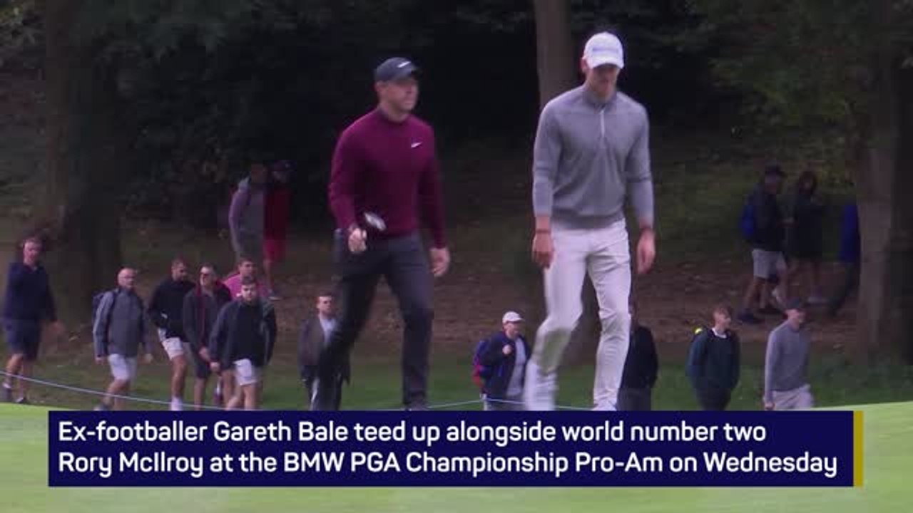 Gareth Bale tees up alongside Rory McIlroy at Wentworth - video Dailymotion