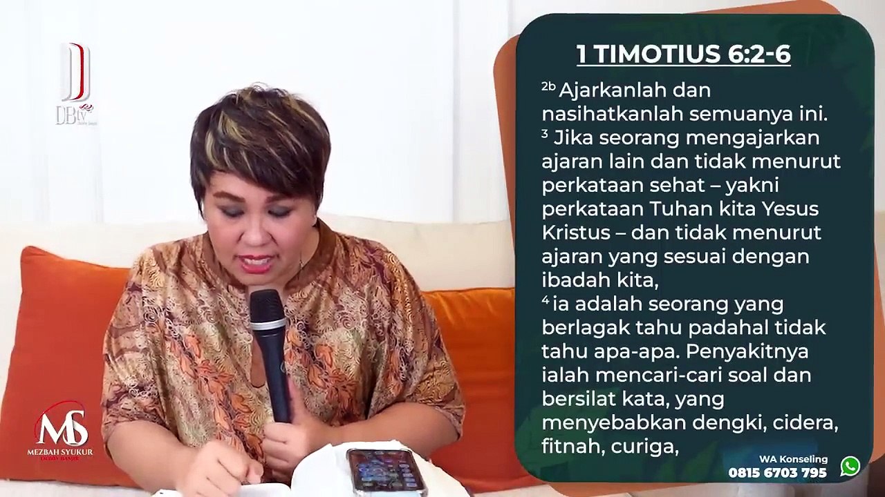 1 Timotius 6 ayat 2 - Debby Basjir #debbybasjir - video Dailymotion
