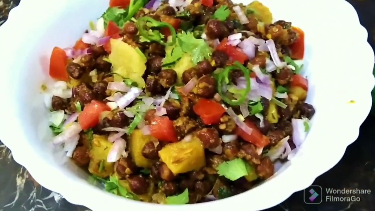 Chatpati chana chat recipe. unique style and easy chatkharey dar chana ...