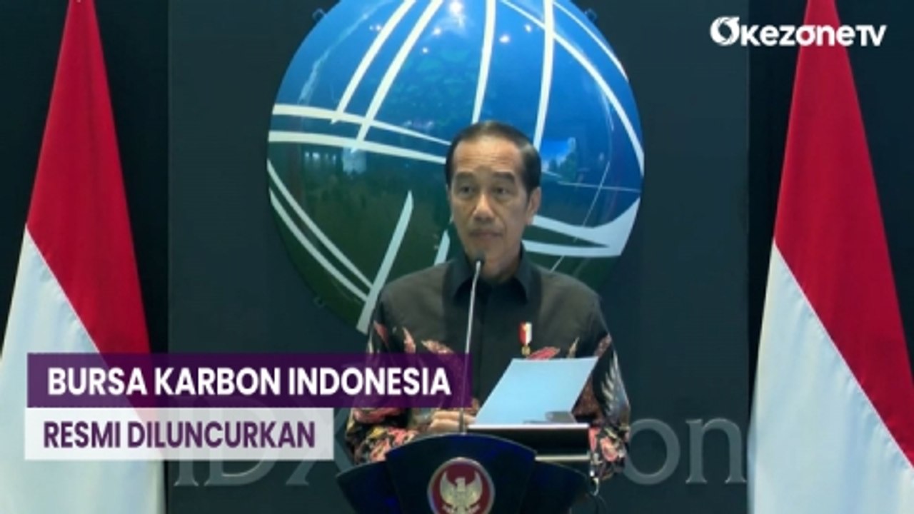 Resmi Luncurkan Bursa Karbon Indonesia, Jokowi: Potensi Rp3.000 Triliun! - video Dailymotion