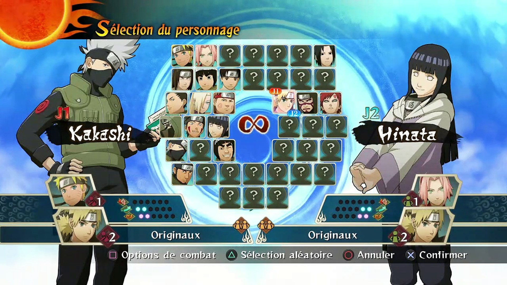 Naruto Ultimate Ninja Storm 3 Character Selection Screen
