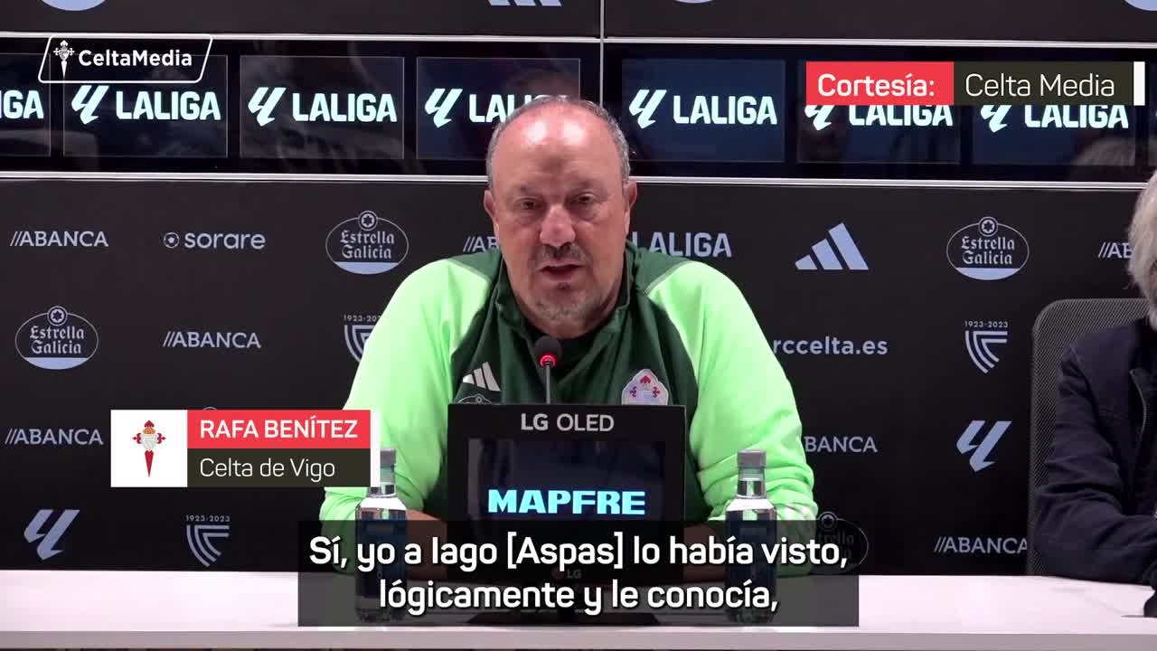 RUEDA de PRENSA de BENÍTEZ | LA VIRAL COMPARACIÓN de ASPAS con Robbie ...