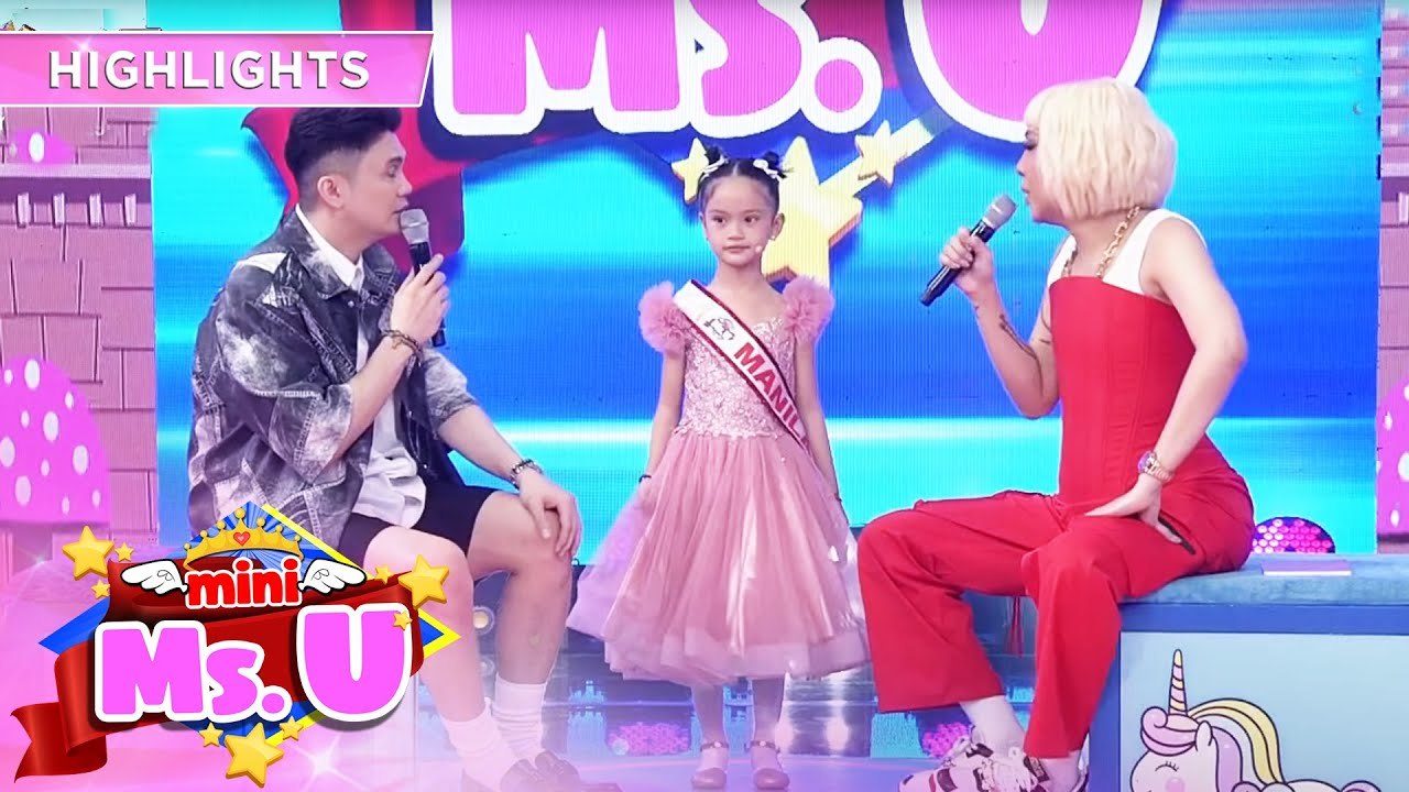 Vice and Vhong talk to Mini Miss U Laurence | It's Showtime Mini Miss U ...