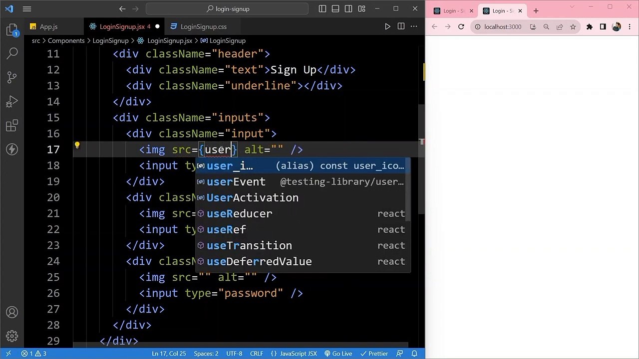 How To Make Sign In And Sign Up Form Using React Js Reactjs Login 9100