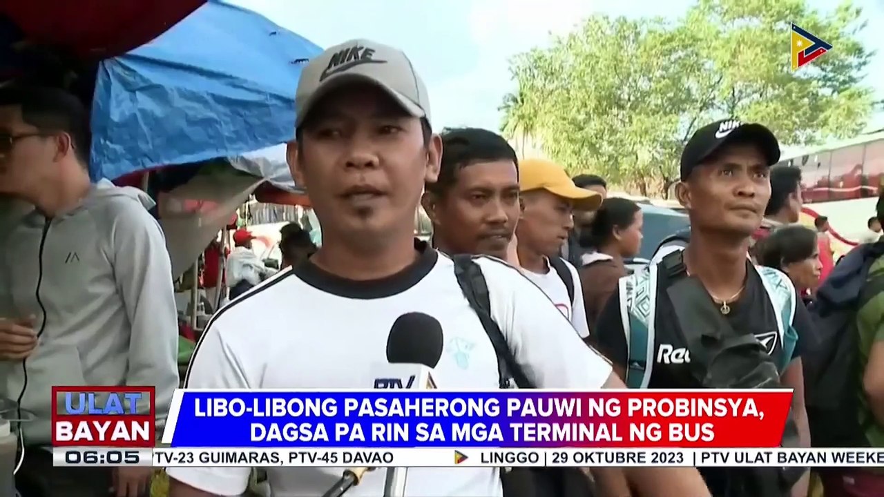 Libo-libong pasaherong pauwi ng probinsiya, dagsa pa rin sa mga terminal ng bus - video Dailymotion