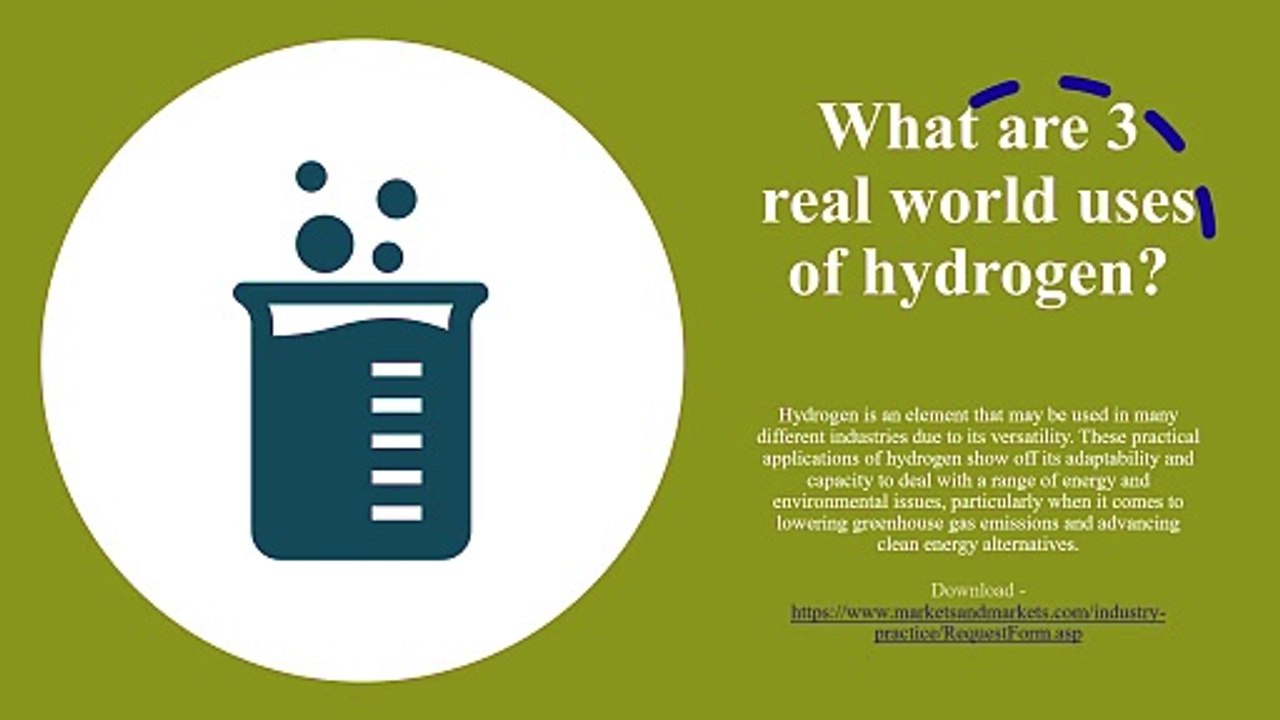 What are 3 real world uses of hydrogen - video Dailymotion