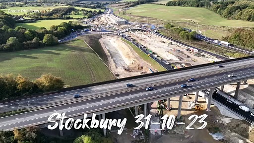 Drone footage of Stockbury roundabout