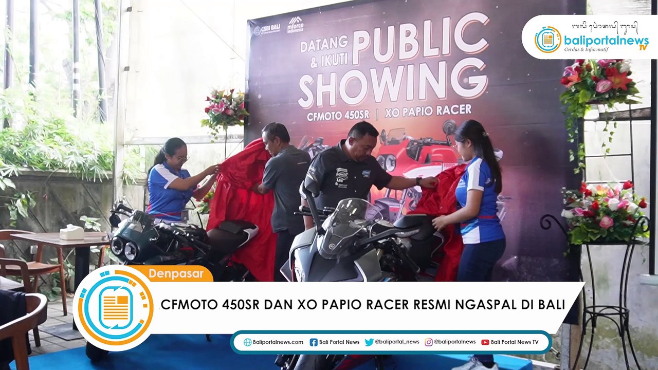 CFMOTO 450SR DAN XO PAPIO RACER RESMI NGASPAL DI BALI - video Dailymotion