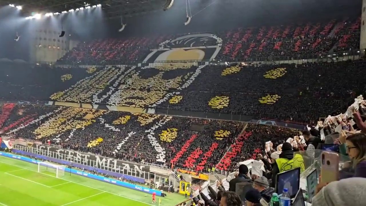 Ligue des champions Milan AC - PSG: le magnifique tifo des milanais en réponse aux parisiens ...