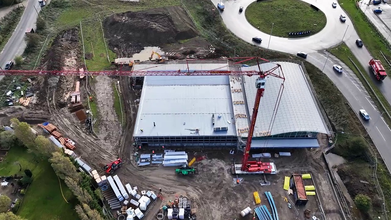 Drone footage of new Aldi store on Sheppey