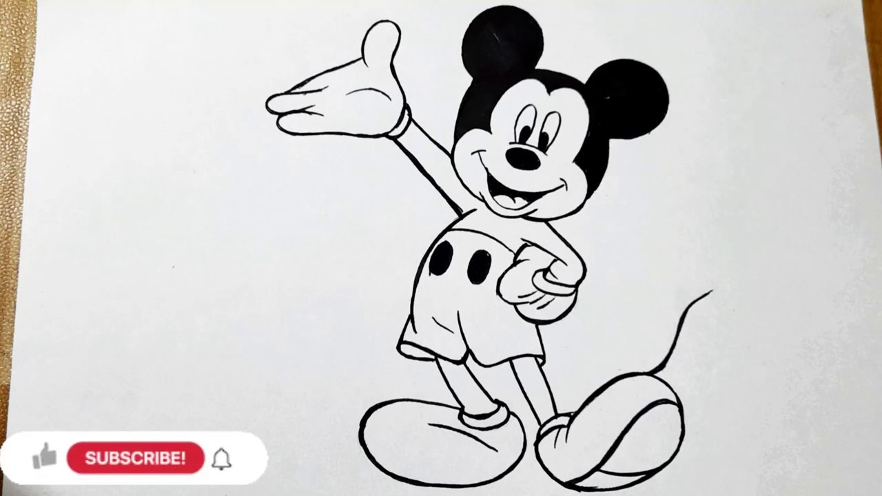 How To Draw Mickey Mouse Easy Step By Step - video Dailymotion